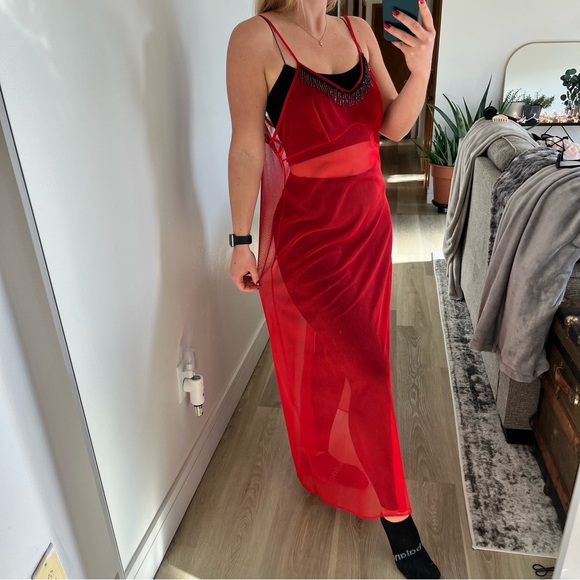 Intimates & Sleepwear | Red Lingerie Night Gown | Poshmark